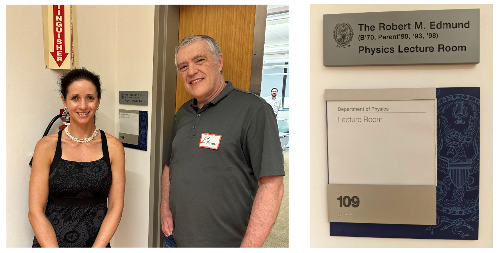 Physics classroom dedicated to Robert M. Edmund | Department of Physics ...